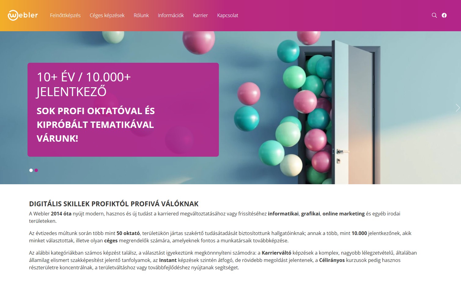 Grafikus oktatás - Webler Oktatóstúdió